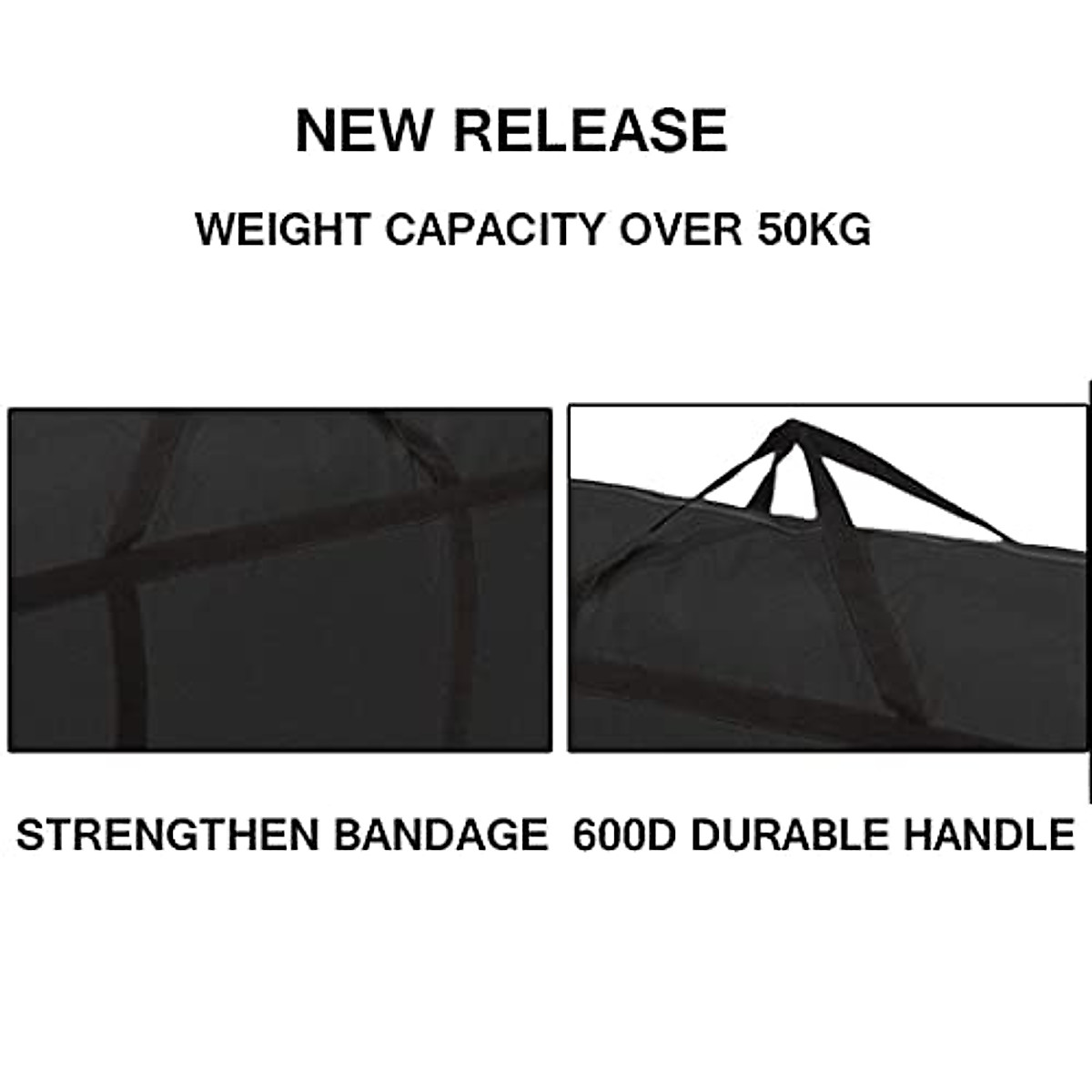 WITERY Extra Large Storage Bag for Moving - Heavy Duty Oxford Water-Resistant Storage Bag Organizer with Reinforced Handles & Zippers for Traveling/Camping/College Dorm/Holiday Decorations, 39x24x12 Inches