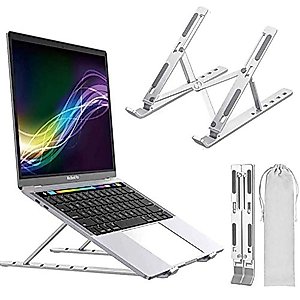 BoxWave Stand and Mount Compatible with Acer ConceptD 7 Ezel (CC715-72G) (Stand and Mount Compact QuickSwitch Laptop Stand, Portable, Multi Angle Viewing Stand - Metallic Silver