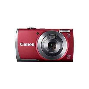 Canon PowerShot A3500 is - Digital Camera - Compact - 16.0 Mpix - 5 x Optical Zoom - Wi-Fi - red