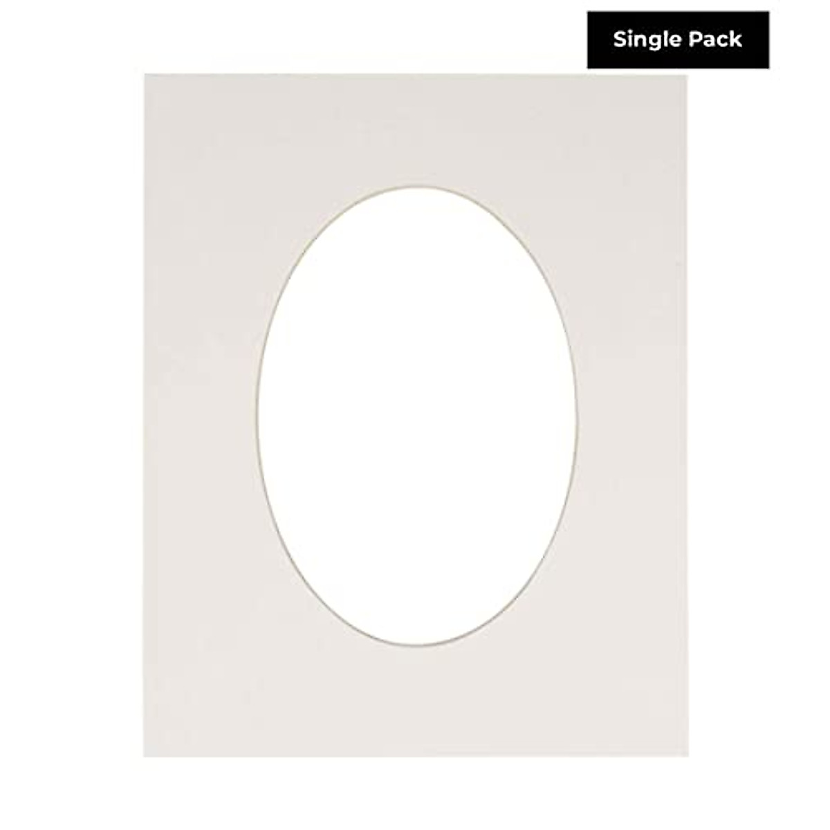 12x16 Mat Bevel Cut for 9x13 Photos - Precut Textured White Oval Shaped Photo Mat Board Opening - Acid Free Matte to Protect Your Pictures - Bevel Cut for Family Photos, Pack of 1 Matboard Show Kit