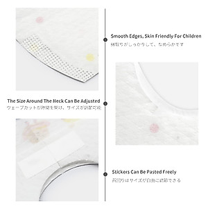 Poksun Baby and Infant Disposable Travel Bibs - Soft, Leakproof, for Toddlers Babies, Feeding, Traveling, (60PCS) Unicorn