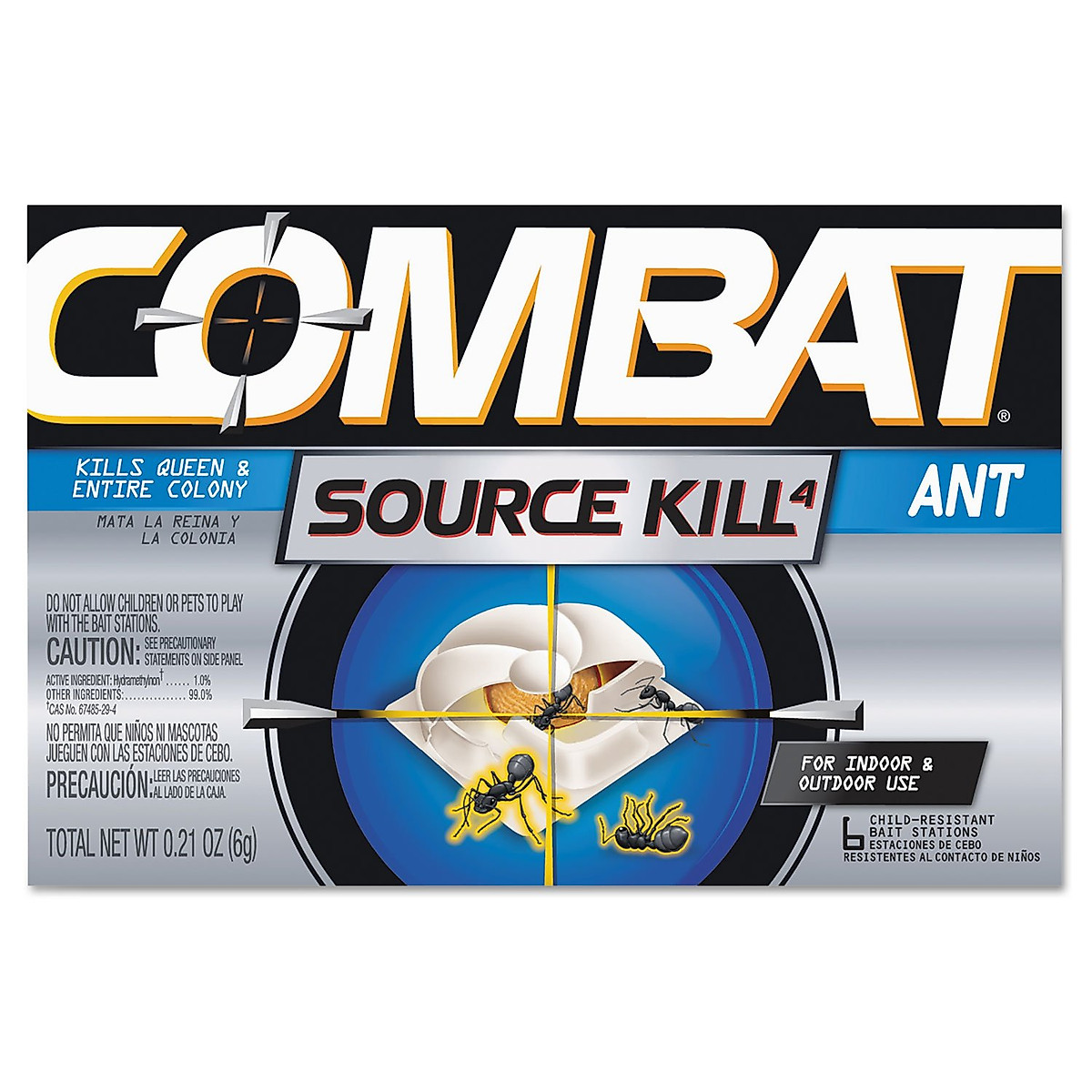 Combat 45901 Combat Ant Killing System Child-Resistant Kills Queen & Colony 6/Box (DIA45901)