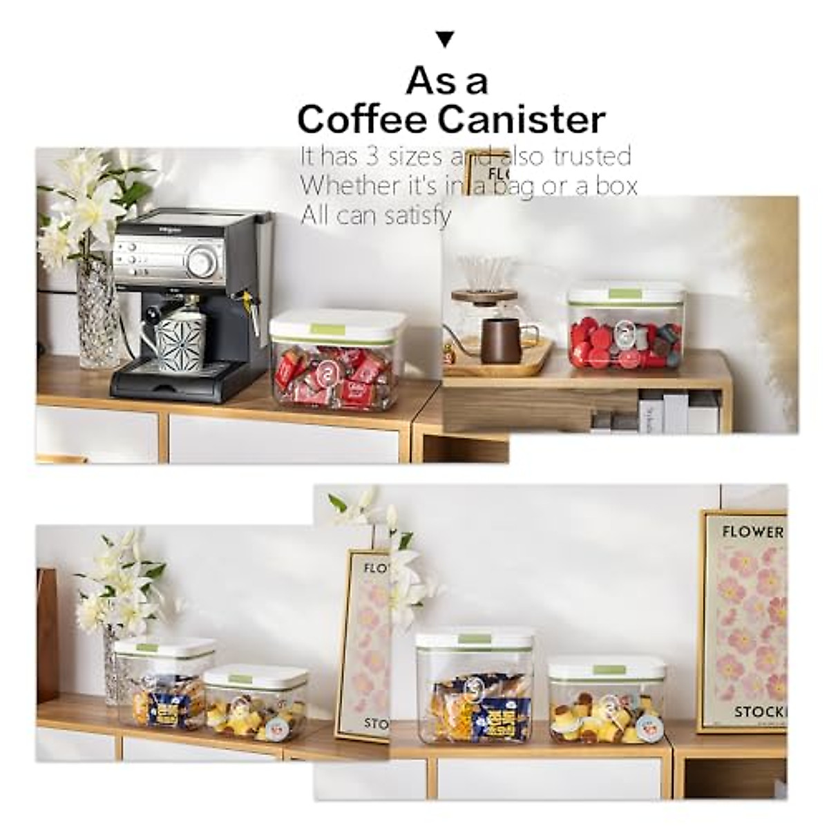 LivLab Rice Dispenser - with Measuring Cup Grain Container Bin for Kitchen Pantry Storage, BPA Free,4.5 L/4.6qt/5kg