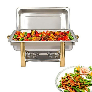 Food Warmer Chafing Dish Buffet Set Dishes Stainless Steel and Buffet Warmer Sets with Warmer and Lid for Parties Buffets
