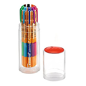 STABILO Point Visco Drum Pointball Pen , Set of 10 , Multicolored (026858) (1099/4)