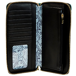 Loungefly Disney Wallet Princess Sidekicks Print Zip Faux Leather Clutch