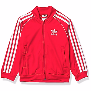 adidas Originals unisex-youth SST Track Top Scarlet/White Large