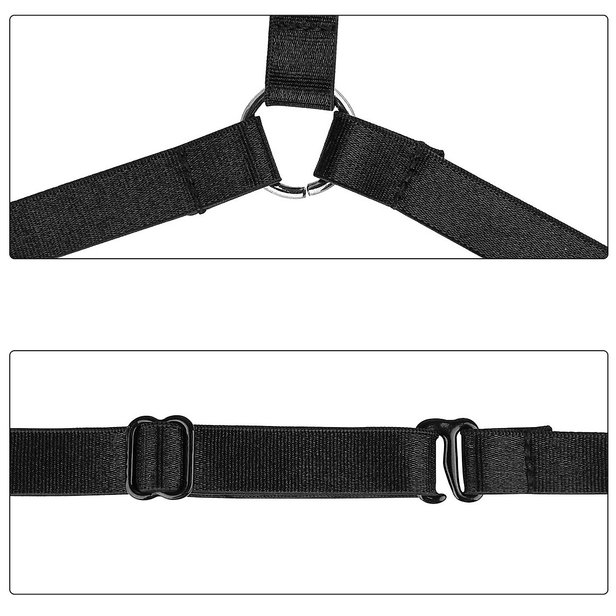 LIVE4COOL Women Harness Elastic Cupless Cage Bra Sexy Lingerie for Women Adjustable Hollow Out Crop Top Exotic Strap Belt Black