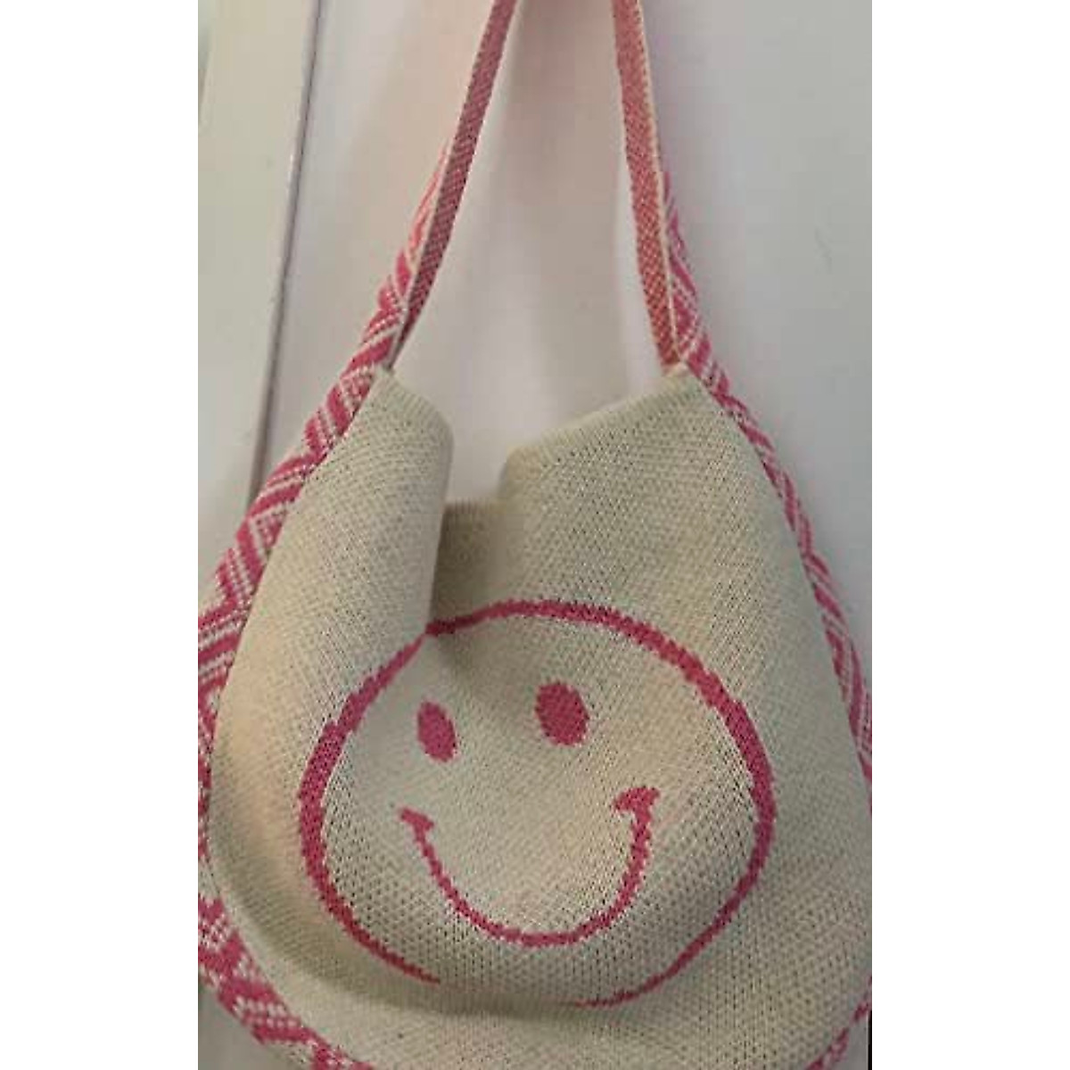 Women’s Casual Knit Tote Bag Daily Wear, Shoulder Bag- Magic (Adult - Green/White)