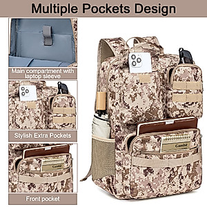 School Backpack Vintage Canvas Laptop Backpacks Men Women Rucksack Bookbags, Black