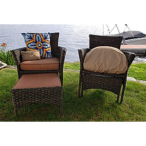 UpBloom | Waterproof Seat Cushion Covers - Quick On/Off for Easy Storage, Lightweight Outdoor Chair Cushions Cover, Washable Covers for Patio Chair Cushions, Outdoor Cushions Cover for Patio Furniture