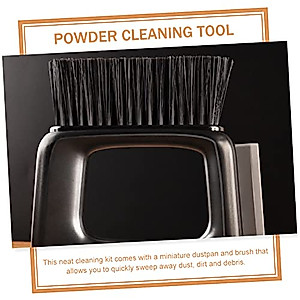 Yardenfun 1 Set Desktop Cleaning Broom Coffee Bean Coffee Concentrate Desktop Drawer Coffee Powder Cleaning Brush para Limpiar Drawers for Office Mini Desktop Broom Toy Black Plastic