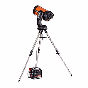 Celestron – PowerTank 12 Telescope Battery – Rechargeable Portable 12V Power Supply for Computerized Telescopes – 84 Wh Power – Built–in 2 USB Ports, Cigarette Lighter Adapter, Built-in Flashlight