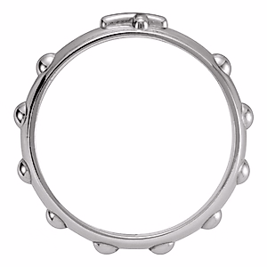 Bonyak Jewelry Sterling Silver Rosary Ring - Size 9