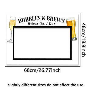 JeVenis Brews Before I Dos Decorations Bridal Shower Bachelorette Party Photo Booth Props Frame Champagne Party Brunch Decorations Mimosa Bar Sign Supplies Bridal Shower Decoration