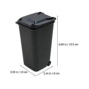 Compost Bin Recycle Bin 3 Pcs Mini Curbside Garbage Trash Bin Pen Holder Recycle Can Set Pencil Cup Desktop Organizer for Home Office Black Green Compost Bin Recycle Bin