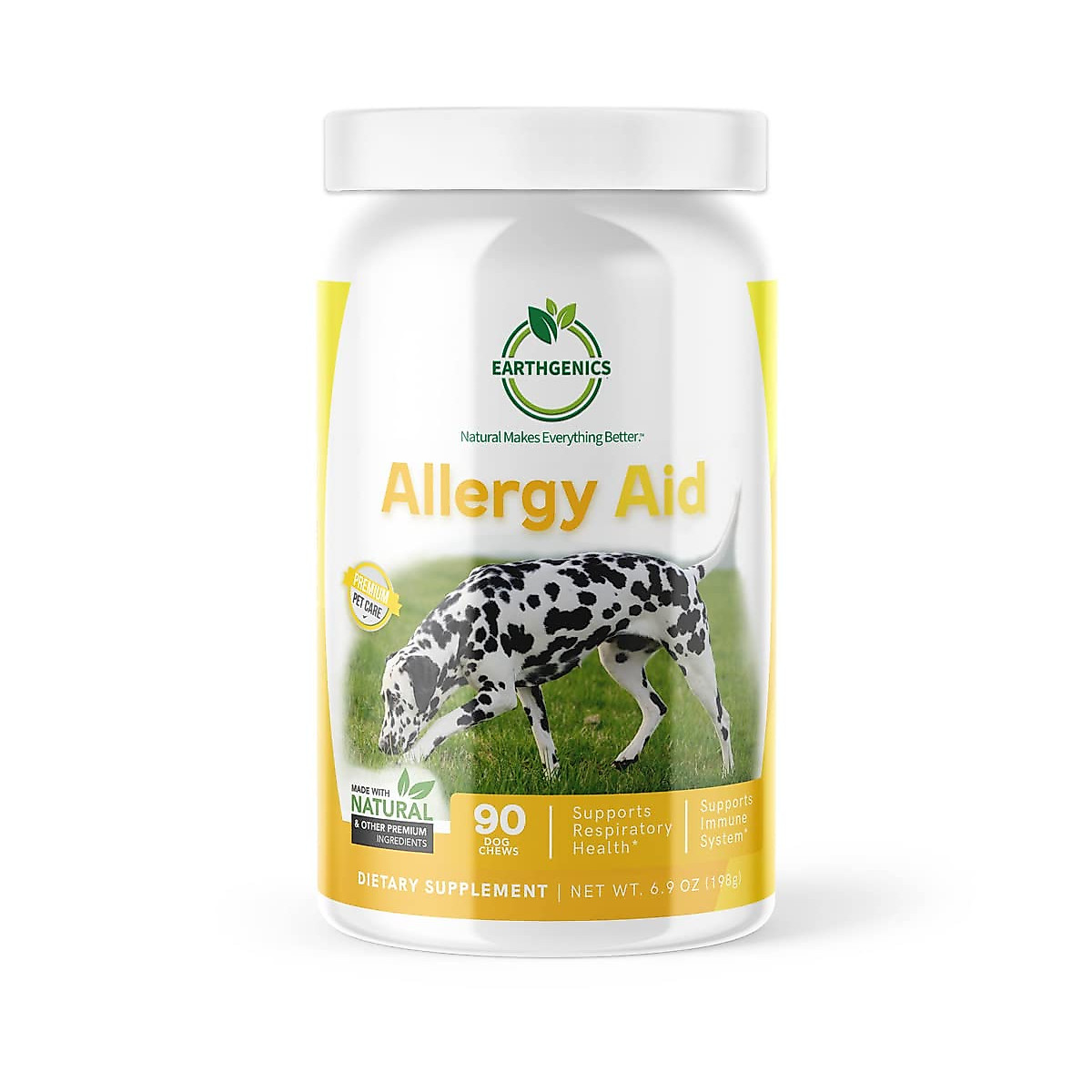 Premium Dog Allergy Support Supplement with Natural Ingredients – Advanced Pet Allergy Relief for Dog Immunity Support and Respiratory Health – 90 Dog Chews