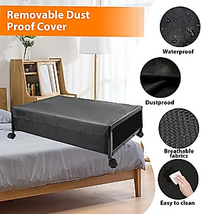 LEVIPE Under Bed Storage with Wheels, Under Bed Storage Containers, Under Bed Shoe Storage Organizer Drawer with Lid, Under Bed Storage Bins Boxes for Clothes, Shoes,Toys, Books, Bedding -2Packs