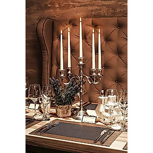 HAVLULAND Taper Candles 12 Pack, Dripless Taper Candle, Premium Classic Unscented, 10 Inch Dinner Candles Set, Long Burning Time 10 Hrs, Paraffin Wax, Ideal for Church, & Home Decor (Ivory, 12 Count)