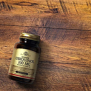 Solgar Kosher Ubiquinol 100mg, 60 Softgels - Advanced Antioxidant Support - Heart Health - Reduced Coenzyme Q10 (CoQ-10) - Non-GMO, Gluten Free, Dairy Free, Kosher - 60 Servings