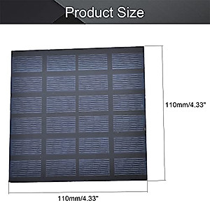 Fielect Mini Solar Panel 6V 1.5W Polycrystalline Solar Epoxy Cell Charger DIY Solar System Kit for Light Toys Charger 110x110mm 1Pcs