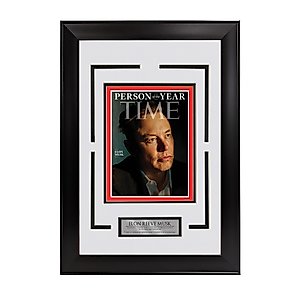 Boxed Memories Elon Musk - Time Magazine Cover - Framed Photo