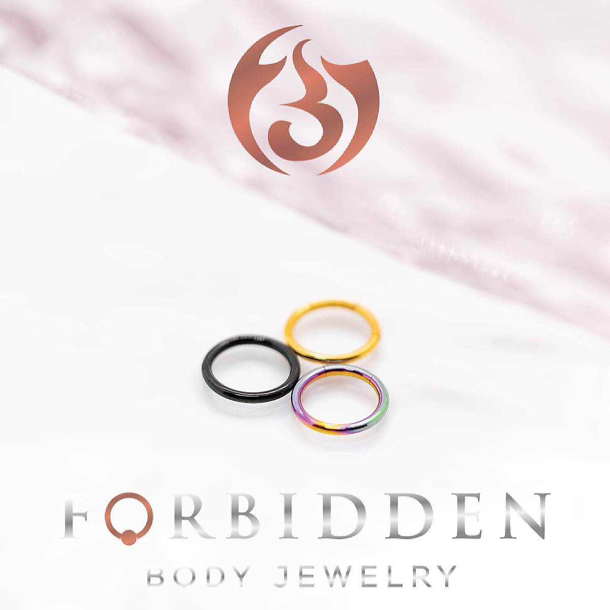 Forbidden Body Jewelry 14g 10mm Surgical Steel Seamless Segment Body Piercing Hoop