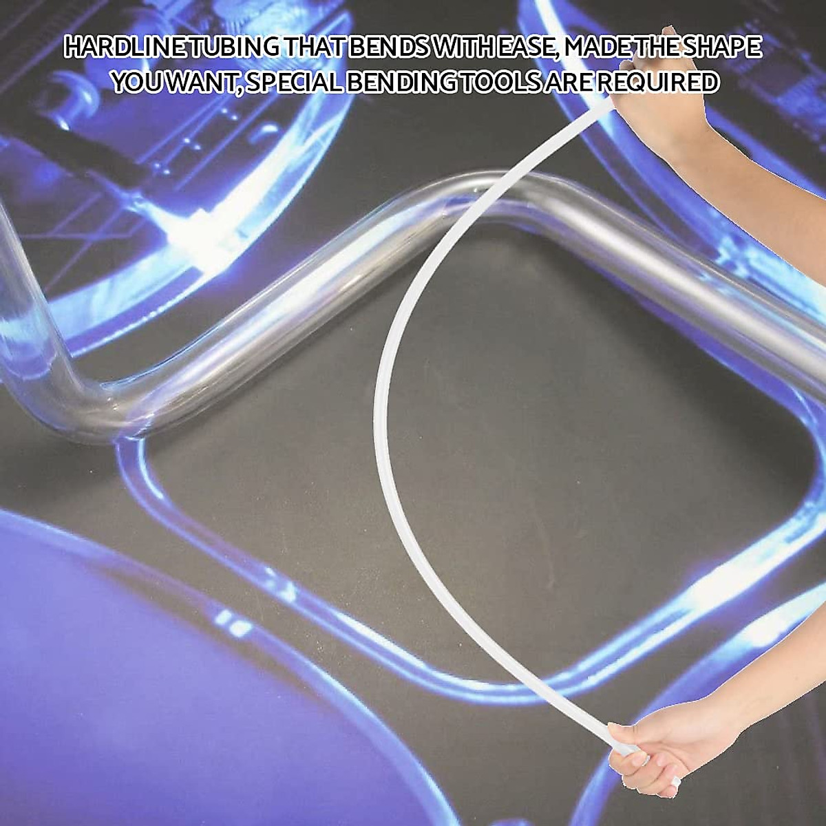 1000MM 10,20x14MM Water Cooling Tube, PETG Colorful Acrylic Water Cooled Pipe Fitting for Computer Color & Quantity Optional Transparent 10pcs