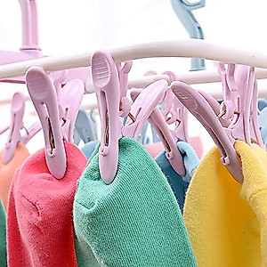 Groupcow 2 Pack Clip and Drip Hanger Portable Travel Hanger Drying Rack 12 Clips