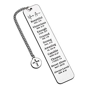 Christmas Gifts for Women Inspirational Religious Bookmarks, Christian Bible Verse Bookmark for Girls Daughter Book Lovers Birthday Bookmarks Gift for Friend Female Bookworm Church Bulk Gift