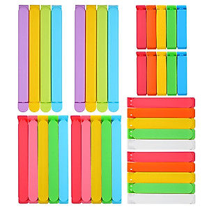 Set of 38 Plastic Chip Clips Bag Sealing Clips for Food and Snack Storage (2.3 in, 3.6 in, 5 in, 6.3 in)