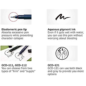 Tombow Fudenosuke Fude Brush Pen Soft (GCD-112) x5 Set, with Original Sticky Notes – Great for Calligraphy, Art Drawings, Illustration, Manga