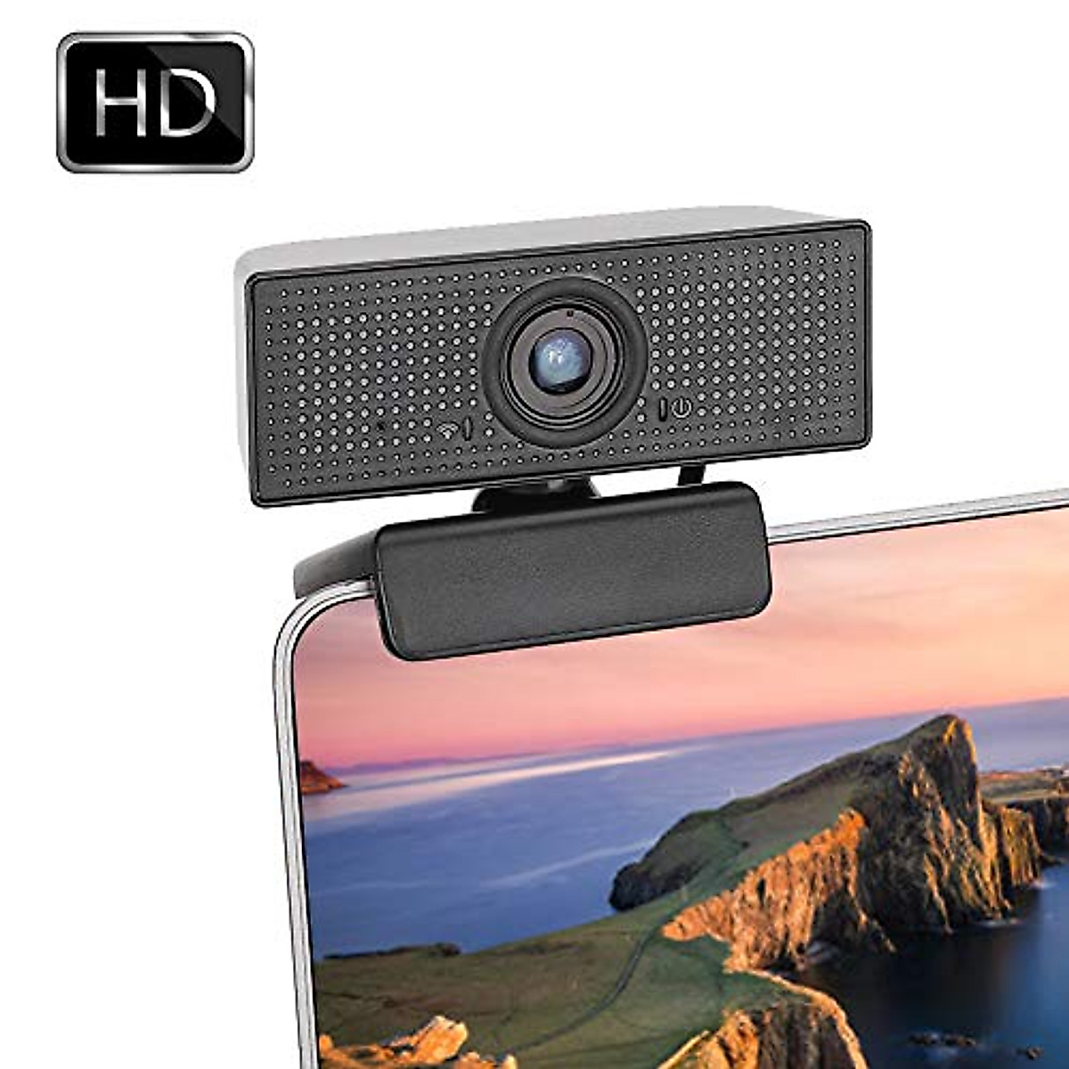 ASHATA 214 PC USB Webcam,2 MP 1080P HD USB Computer Webcam Camera with Builtin Stereo Microphone,for Windows/for Android/for Linux Series Operating System