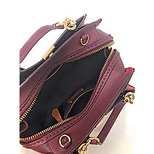 Coach Dreamer 21 In Signature Canvas With Snakeskin Detail Satchel Crossbody (Tan Red Apple)