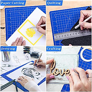 12" x 9" Rotary Cutting Mat, Caffox A4 Cutting Mat Self Healing Sewing Mat for Crafts Double-Side Cutting Board for Fabric, Hobby Quilting, Clay, Model and Scrapbookin
