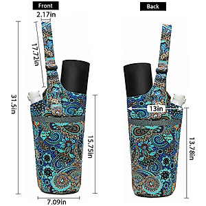 IwIeIaIrI Yoga Mat Bag with Large Size Pocket and Zipper Pocket，Yoga Bag Adjustable Shoulder Strap- Holds More Yoga Accessories