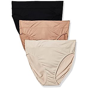 Warner's womens Allover Breathable Hi-cut Panty Underwear, Toasted Almond Butterscotch Black, X-Large US