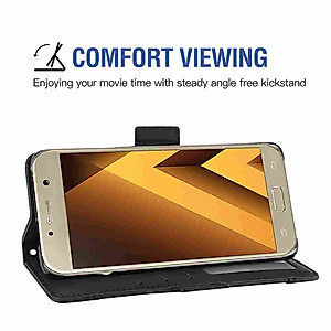 YOUKABEI MojieRy Phone Cover Wallet Folio Case for LG V20, Premium PU Leather Slim Fit Cover for LG V20, 1 Photo Frame Slot, 4 Card Slots, Handy & Portable, Black