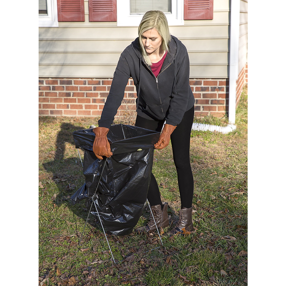 Midwest Gloves & Gear Bag Caddy - Portable Bag Stand for 33 to 39 Gallon Trash Bags, Style 52H8, 2018 Version, 2 Pack, Metal