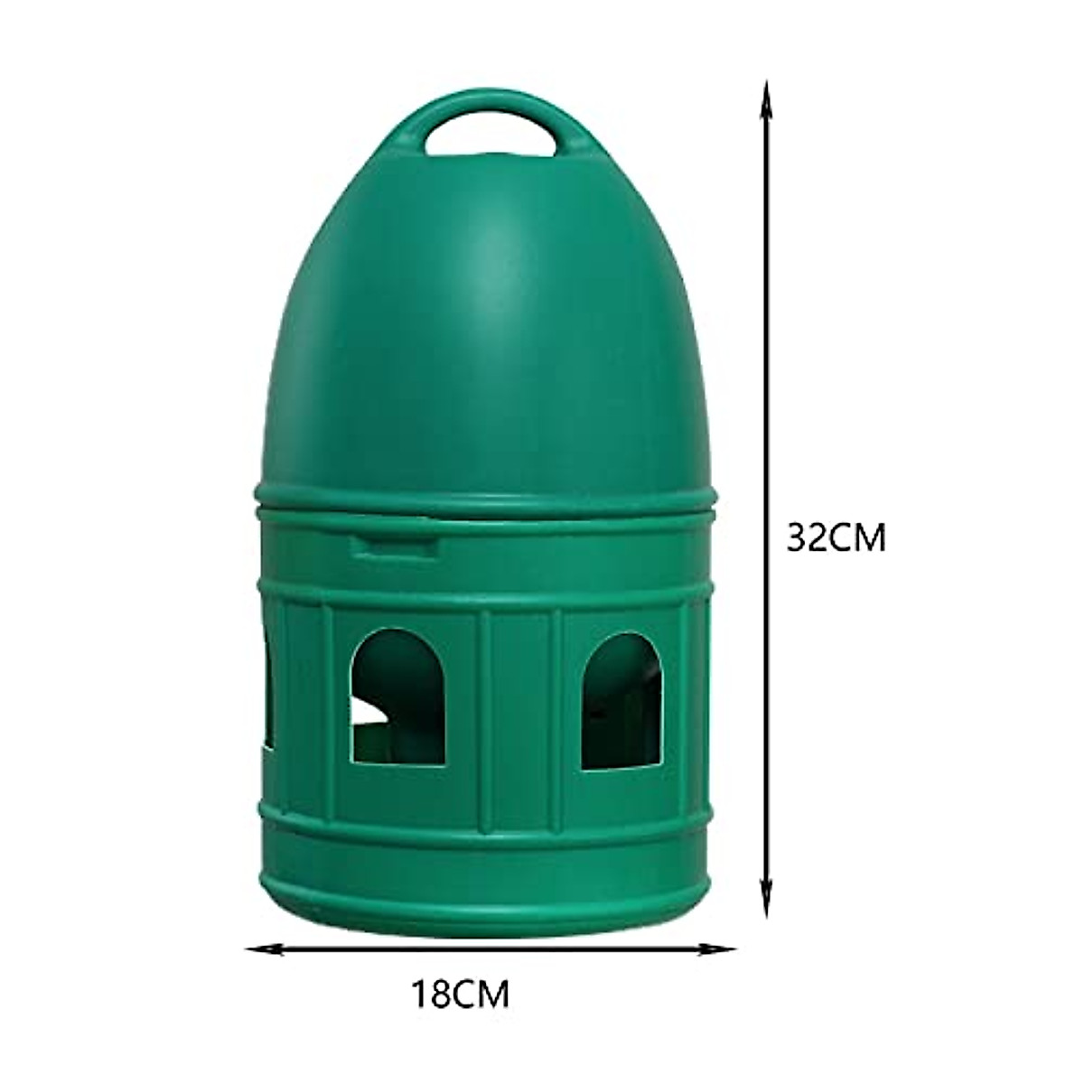 Bothyi Pigeon Water Dispenser, Large Capacity Bird Water Drinker, Quail Automatic Feeder with Handle Water Pot Container, Green 5L