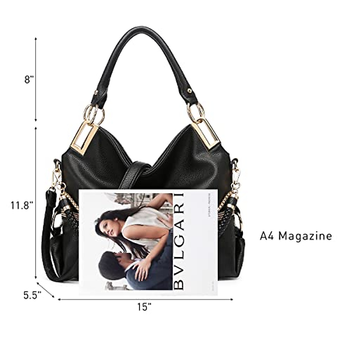 Dasein Women Purses Handbags Fashion Hobo Bags Vegan Leather Purse Ladies Handbag Casual Tote Rhinestone Satchel Shoulder Bag