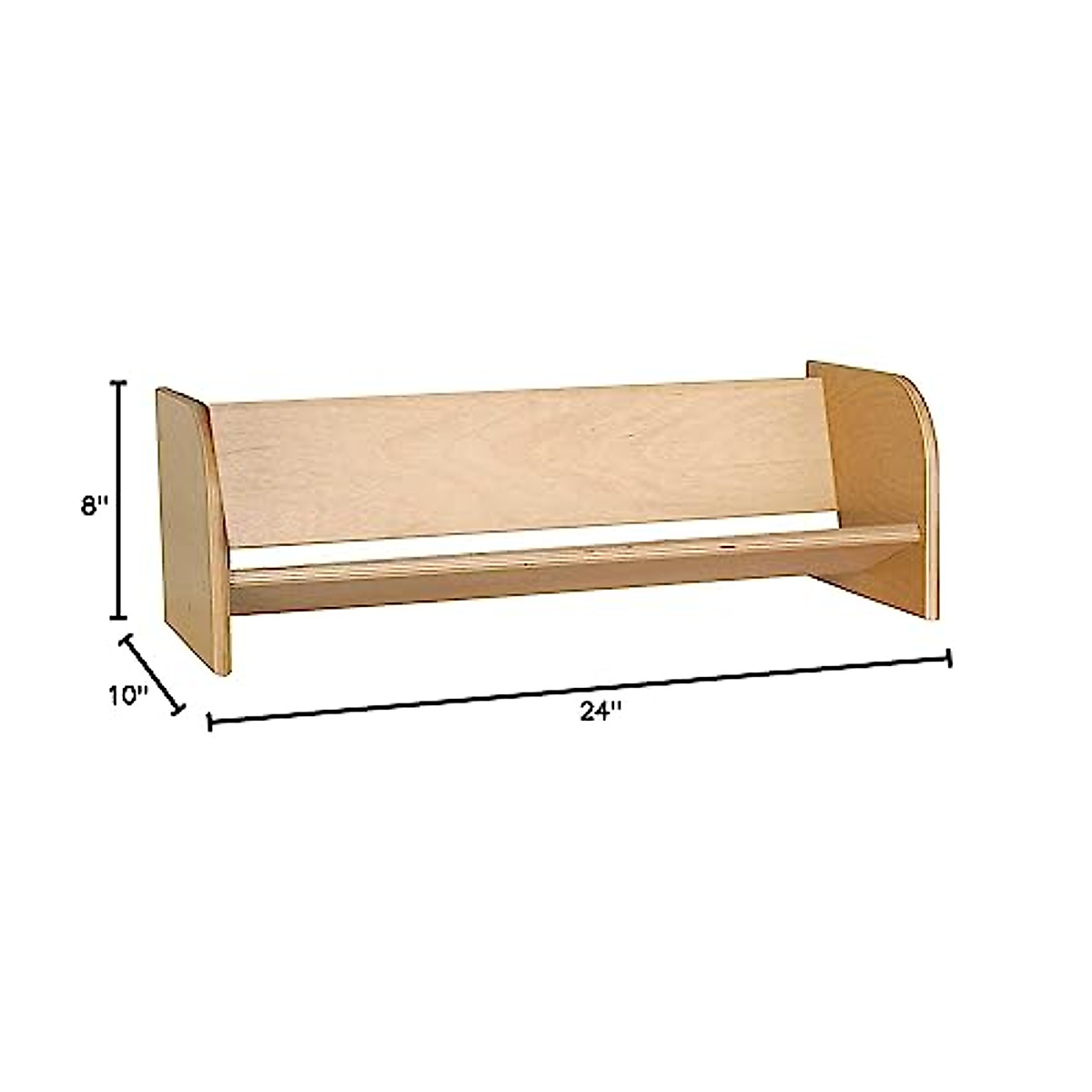 Wood Designs WD13900 Book Display Rack, 8 x 24 x 10" (H x W x D)