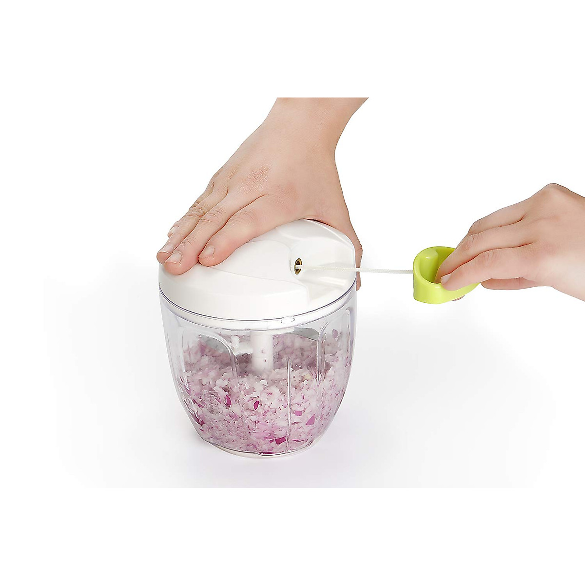 Manual Food Chopper Powerful Hand Held Chopper Mixer Processor to Chop Vegetables Fruits Nuts Onions Garlic Salad for Kitchen (3.5 cup) by Vinipiak