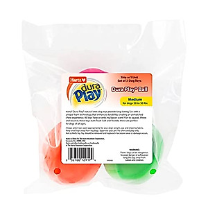 Hartz DuraPlay Ball Squeaky Latex Dog Toy, Medium 3 Pack