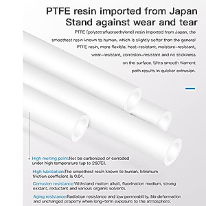 Creality Capricorn Teflon Tube for 1.75mm Filament, 1M PTFE Bowden Tubing Ender 3 Ender 3 Pro Ender 3 V2, Ender 5 Pro, CR-10, CR-6 SE,Include Nozzle*4