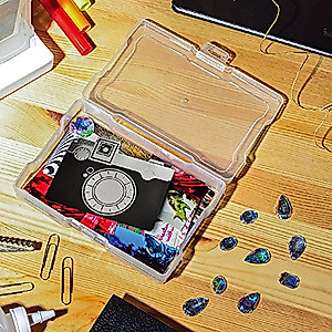 novelinks Transparent 4" x 6" Photo Storage Boxes - Photo Organizer Cases Photo Keeper Picture Storage Containers Box for Photos - 10 PACK (Clear)