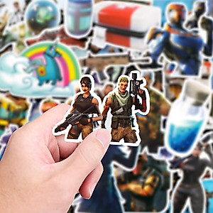 Game Party Supplies for Kids, 100 Pcs Party Favors - Bracelet, Gift Box, Button Pins, Key Chain, Stickers, Finger Light for Kids Themed Party