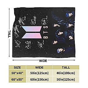 Plush Throw Flannel Blanket Home Furnishing Blanket Sofa Blanket Ultra Bedding Throws for Traveling Camping Gift 60'' x 50'' -1