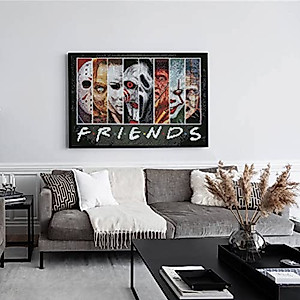 Halloween Cross Stitch Stamped Kits for Adults Beginners-Horror Embroidery Kits Friends Counted Cross Stitch Kits Patterns for Beginners 11 CT Dimensions Embroidery Kits Arts Craft Kits Home Decor