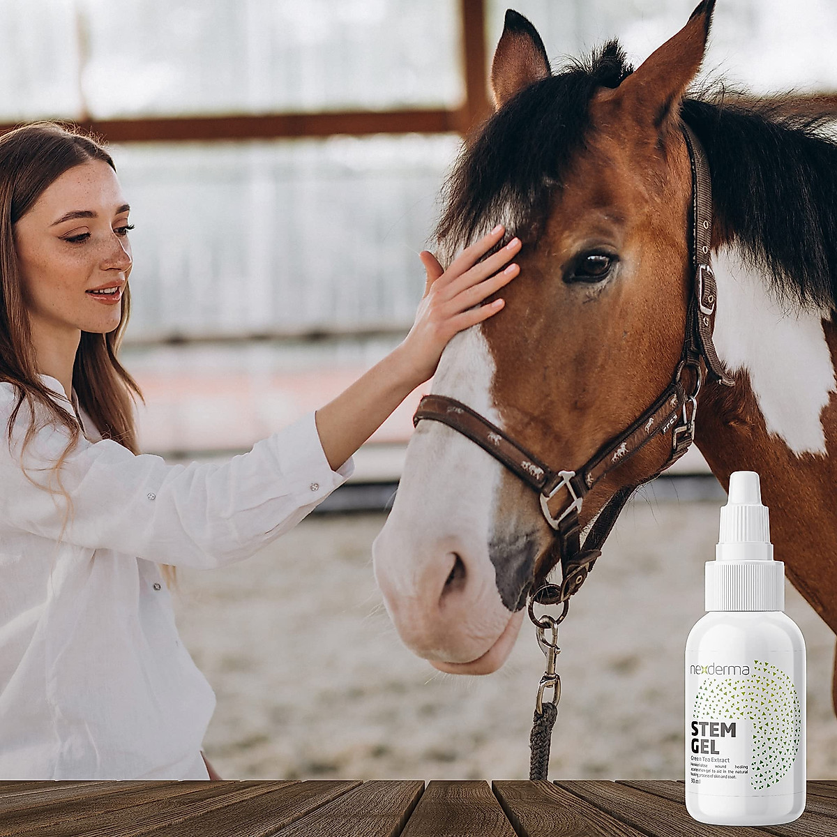 NEXDERMA Pet Stem Gel with Green Tea Extract, Wound Hot Spot Hydrogel, Soothing Relief and Protection for Itchy or Irritated Skin, Rashes and Sores, Safe for Dogs, Cats and Horses - 30ml, Pack of 1